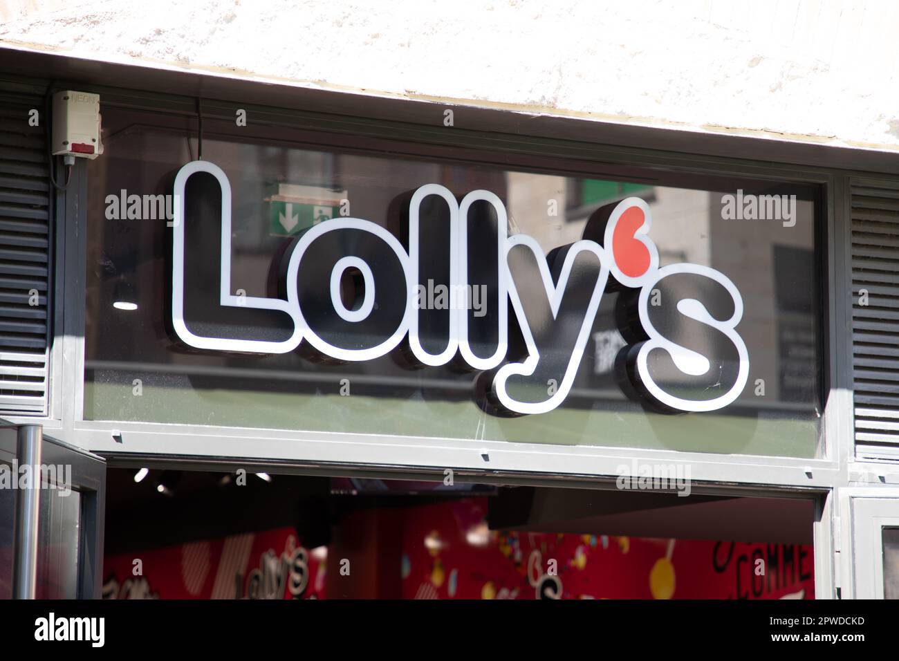 Bordeaux , Aquitaine France - 04 17 2023 : lolly’s candy bar sign text ...