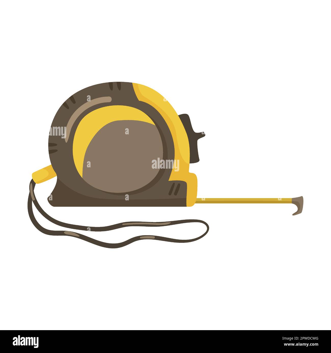 construction tape measure, instrument, cartoon illustration. Building ...