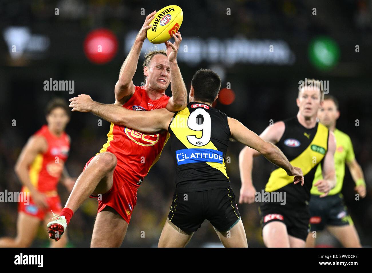 Jack Lukosius of the Suns during the AFL Round 7 match between the ...