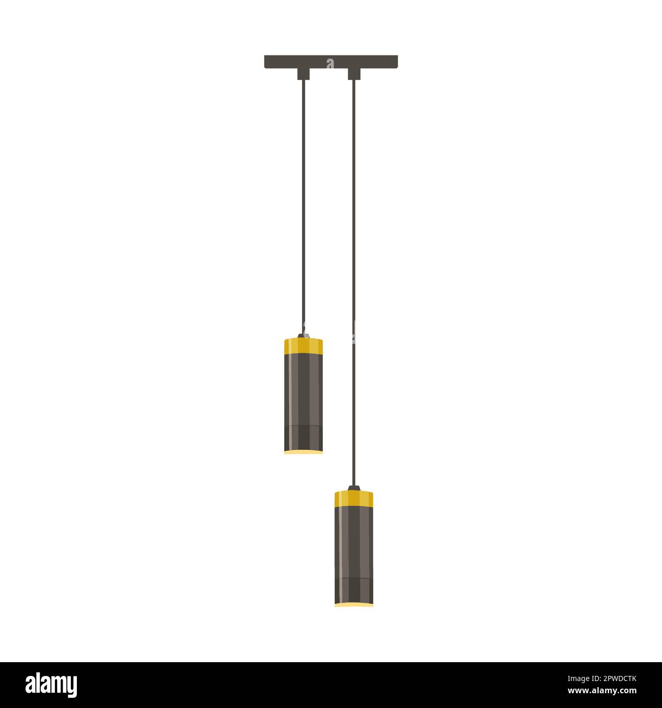 Pendant night lamp, light fixtures and cartoon illustration. Chandelier ...