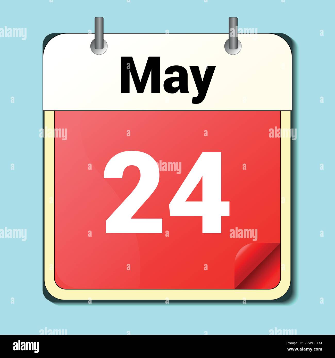 day on the calendar, vector image format, May 24 Stock Vector Image ...