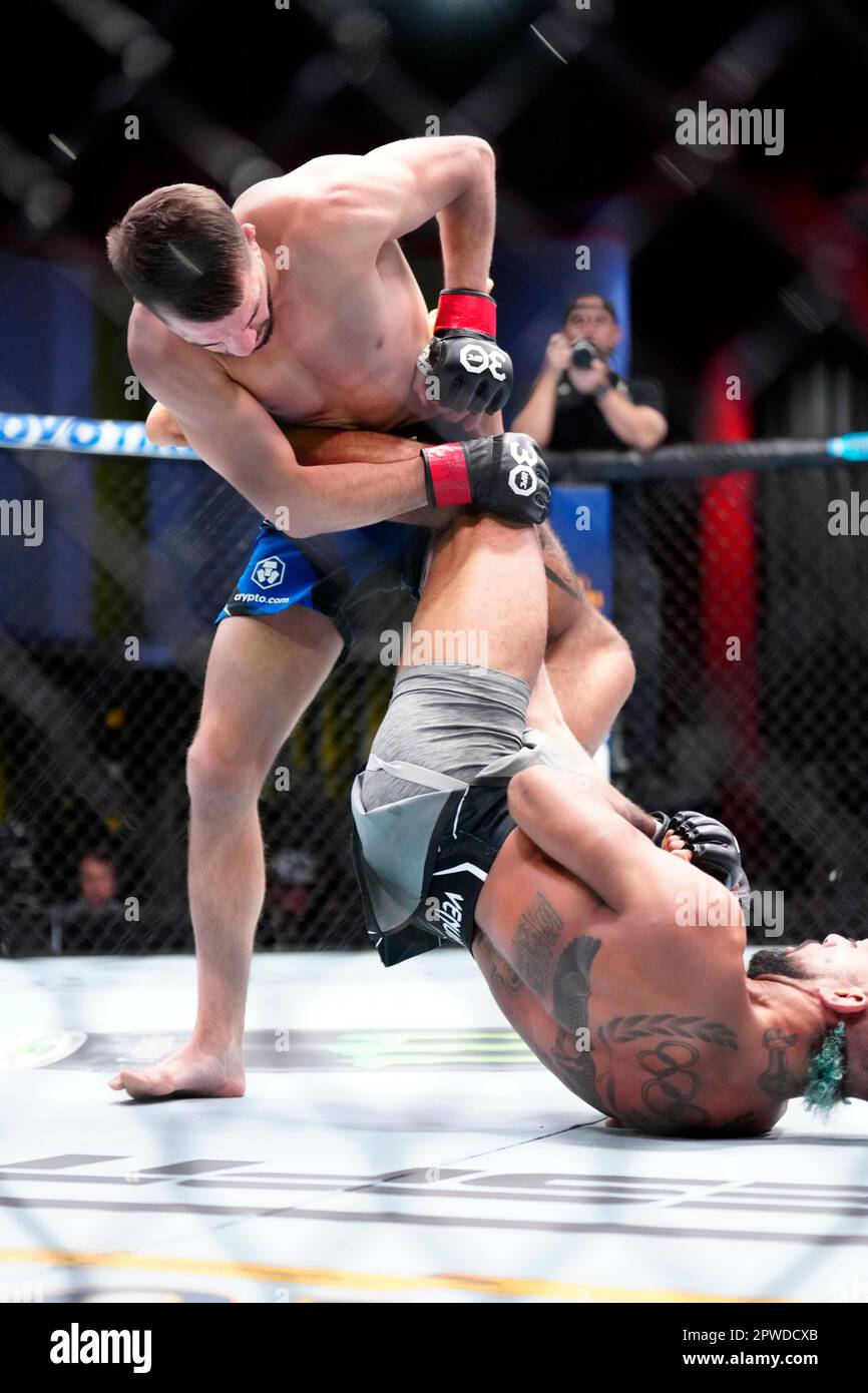 LAS VEGAS, NV - April 29: Cody Durden and Charles Johnson fight in a ...