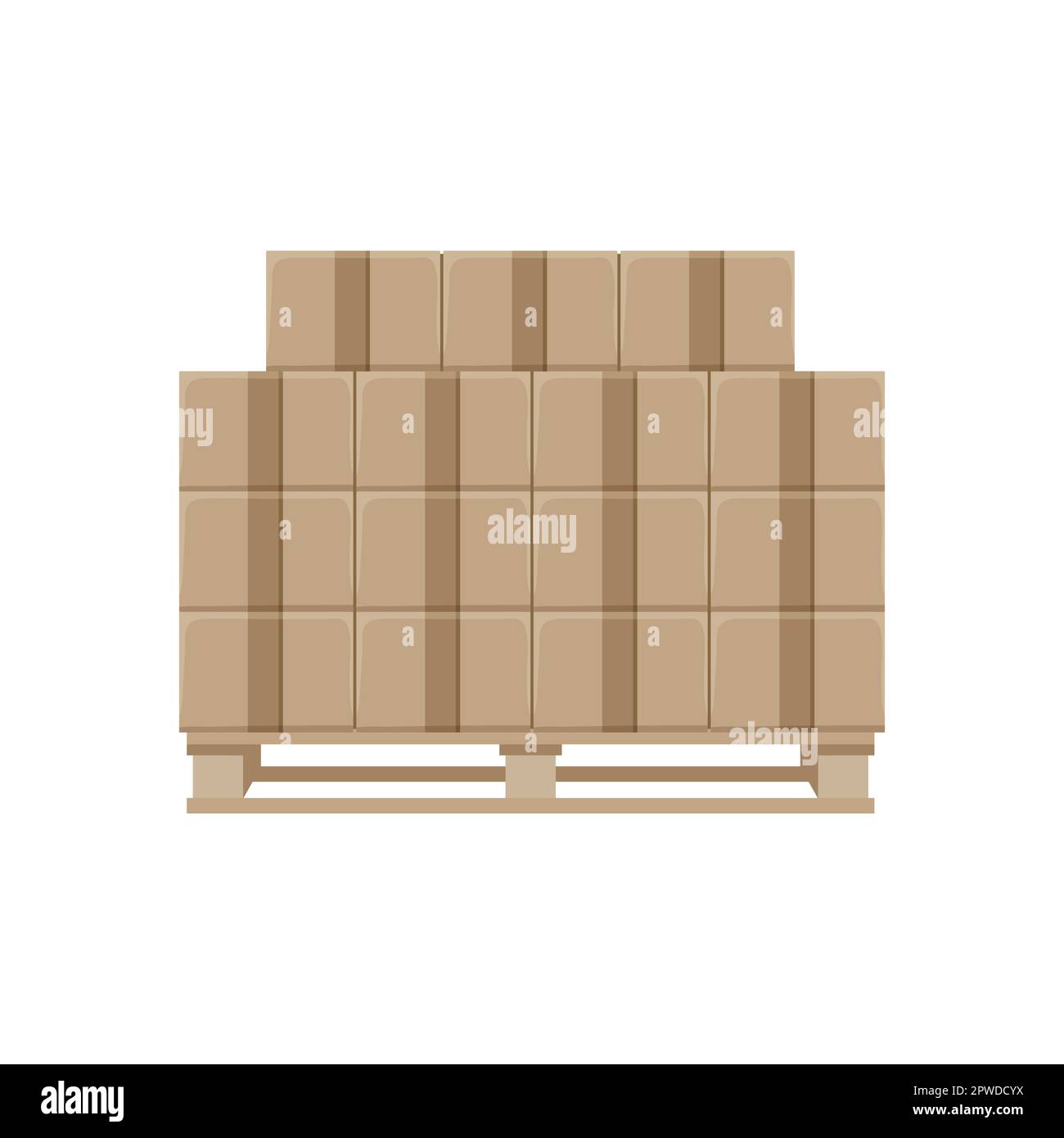 Pile of boxes at warehouse flat vector illustration Stock Vector Image ...