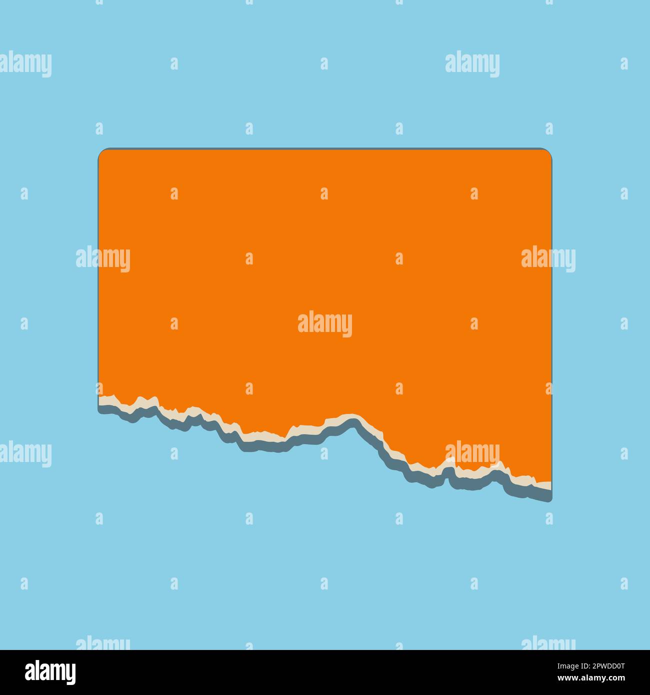 Orange piece of paper for scrapbook vector illustration Stock Vector ...