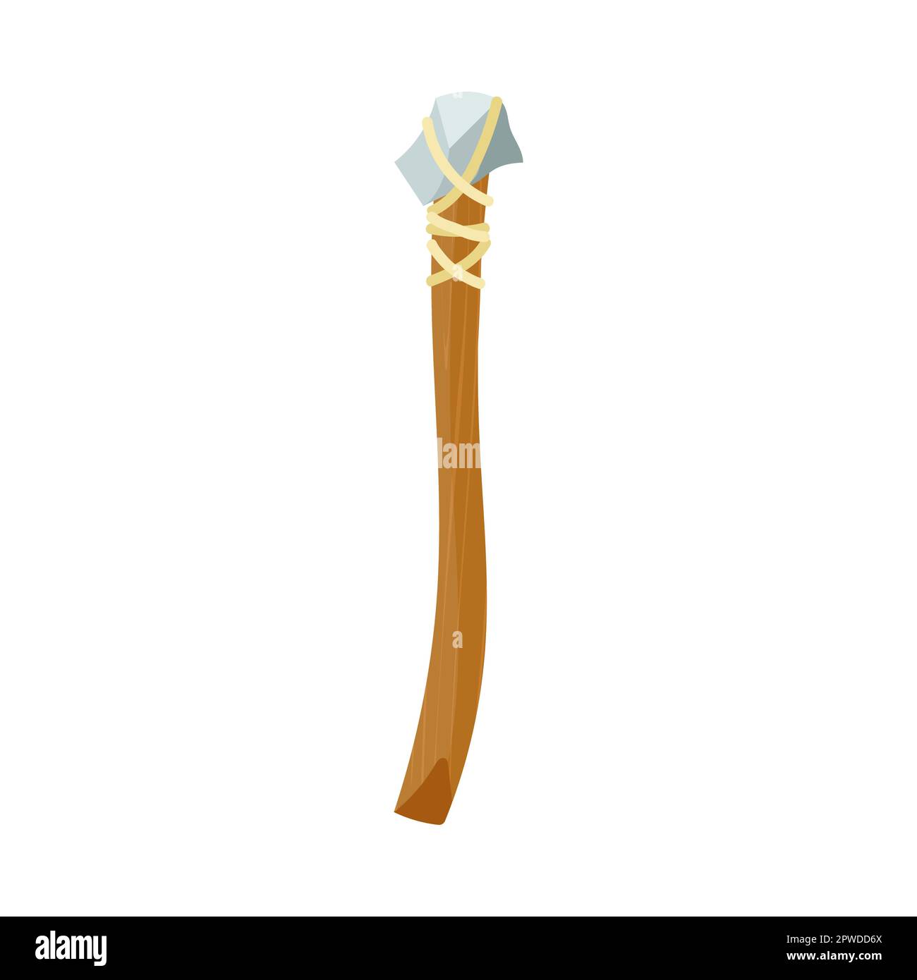 Ancient tool from wood and rock vector illustration Stock Vector Image ...