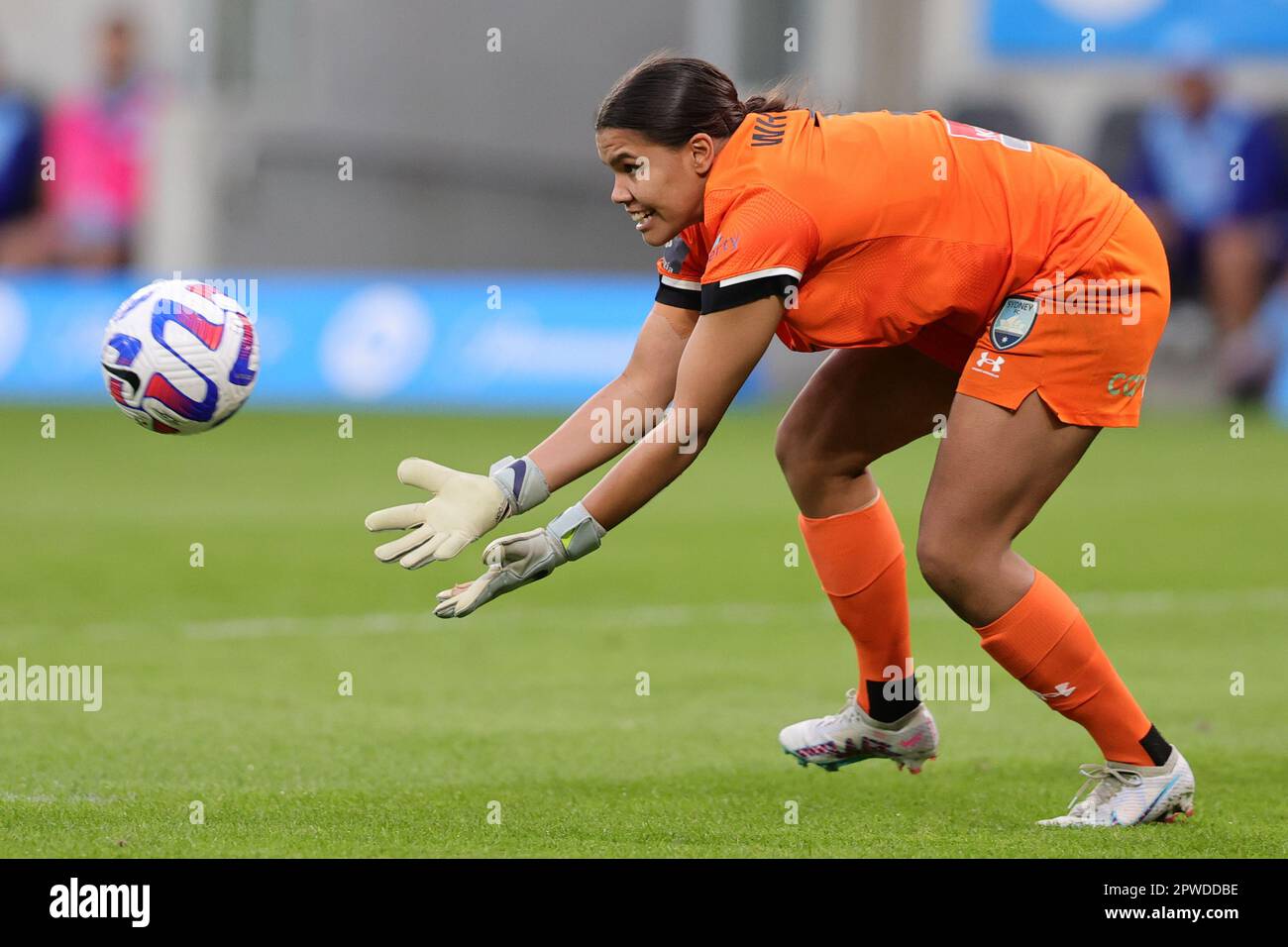 Sydney, Australia. 30th Apr, 2023. Jada Whyman of Sydney FC catches the ...