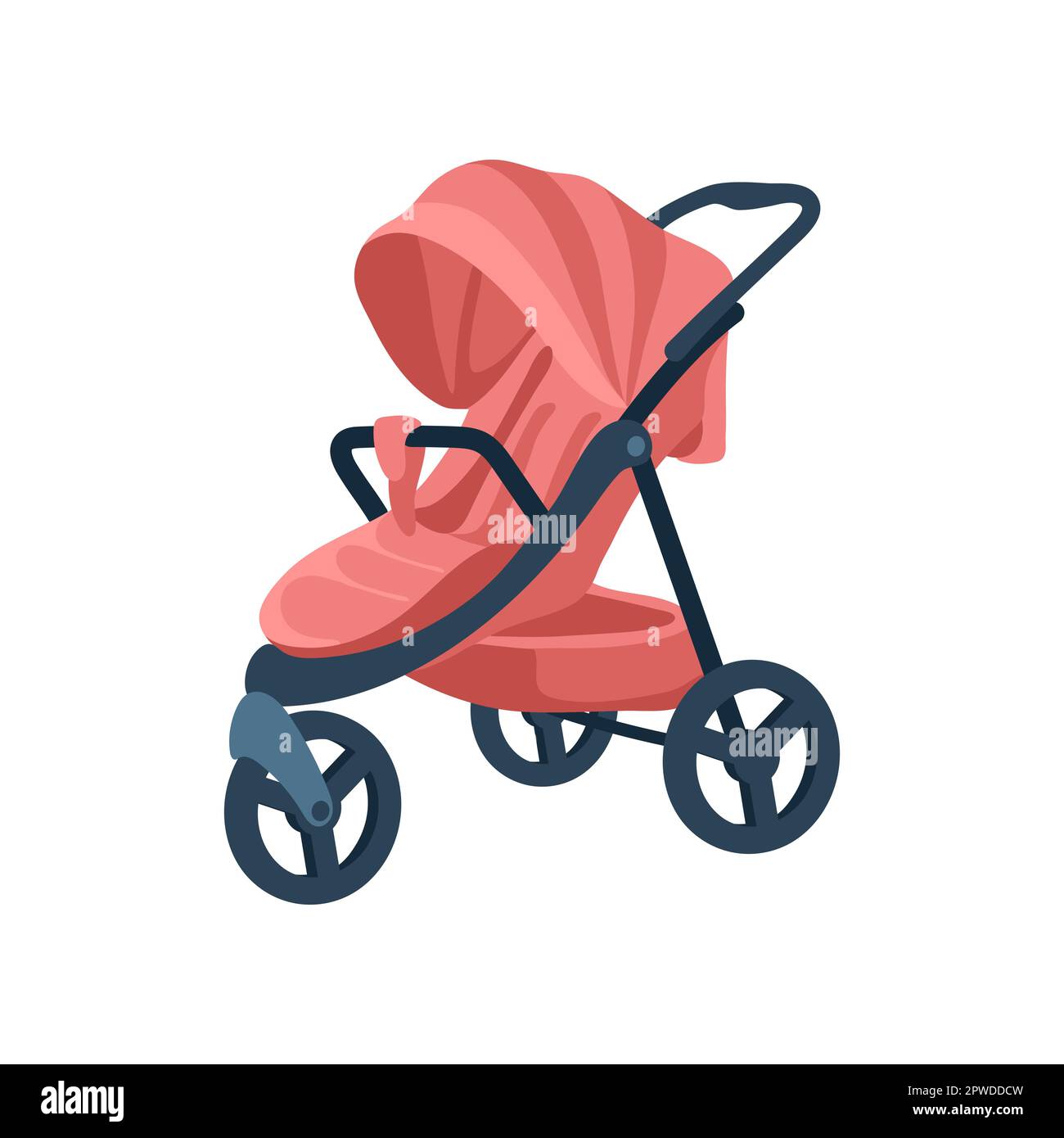 Red stroller for babies vector illustration Stock Vector Image & Art ...