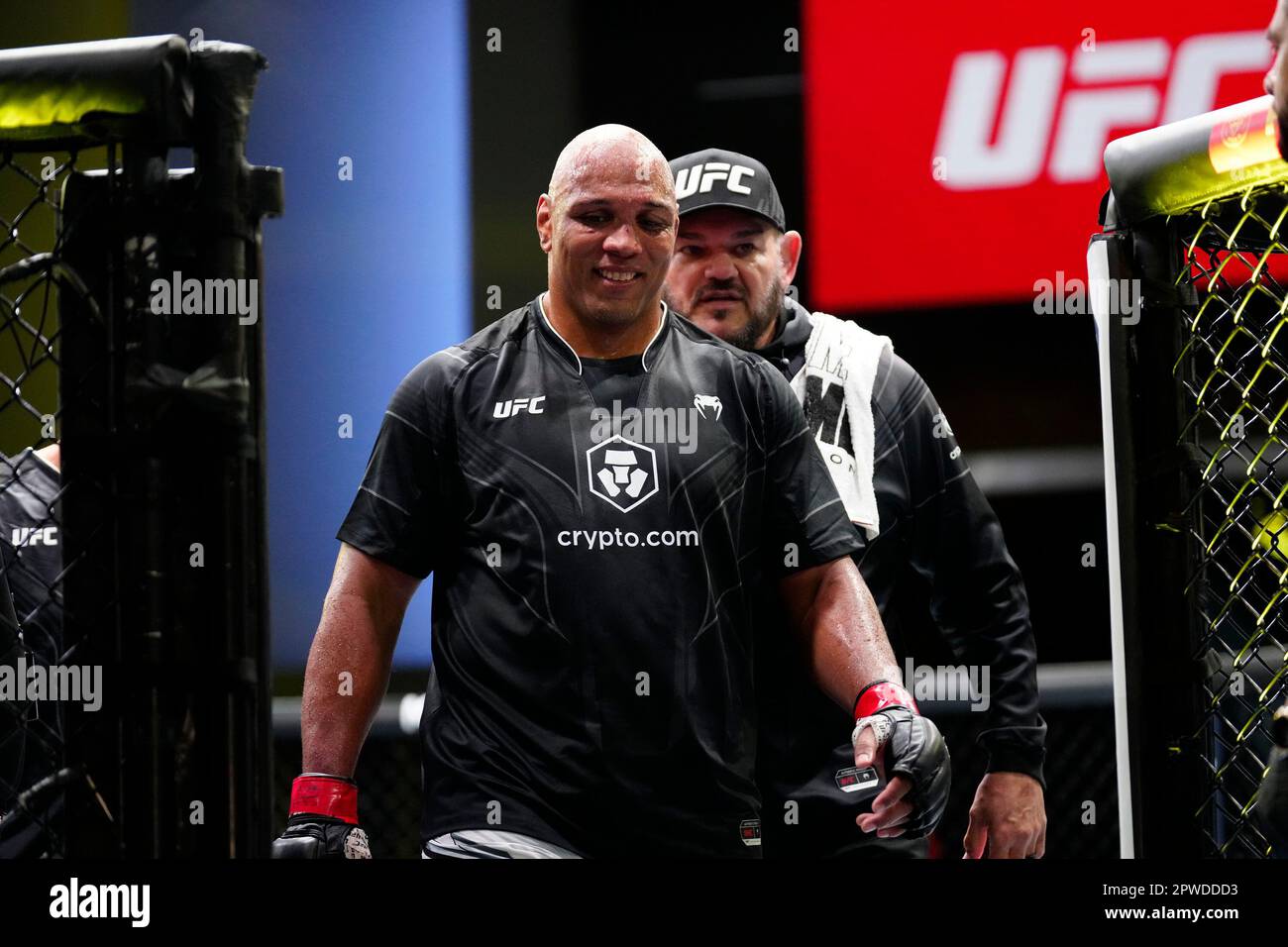 LAS VEGAS, NV - April 29: Marcos Rogerio de Lima in a Heavyweight bout ...