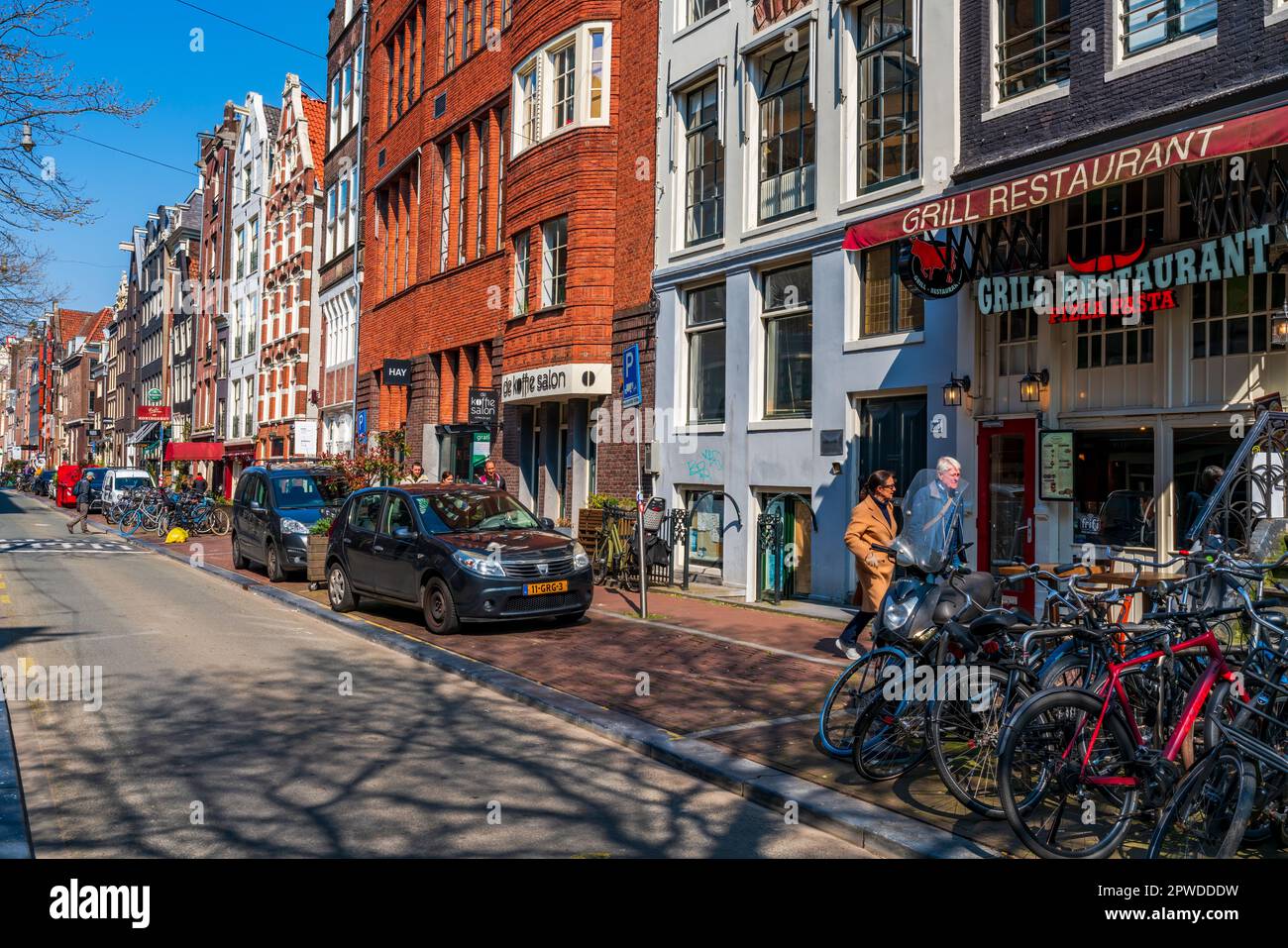 AMSTERDAM, HOLLAND - APRIL 17, 2023: Street view of Amsterdam ...