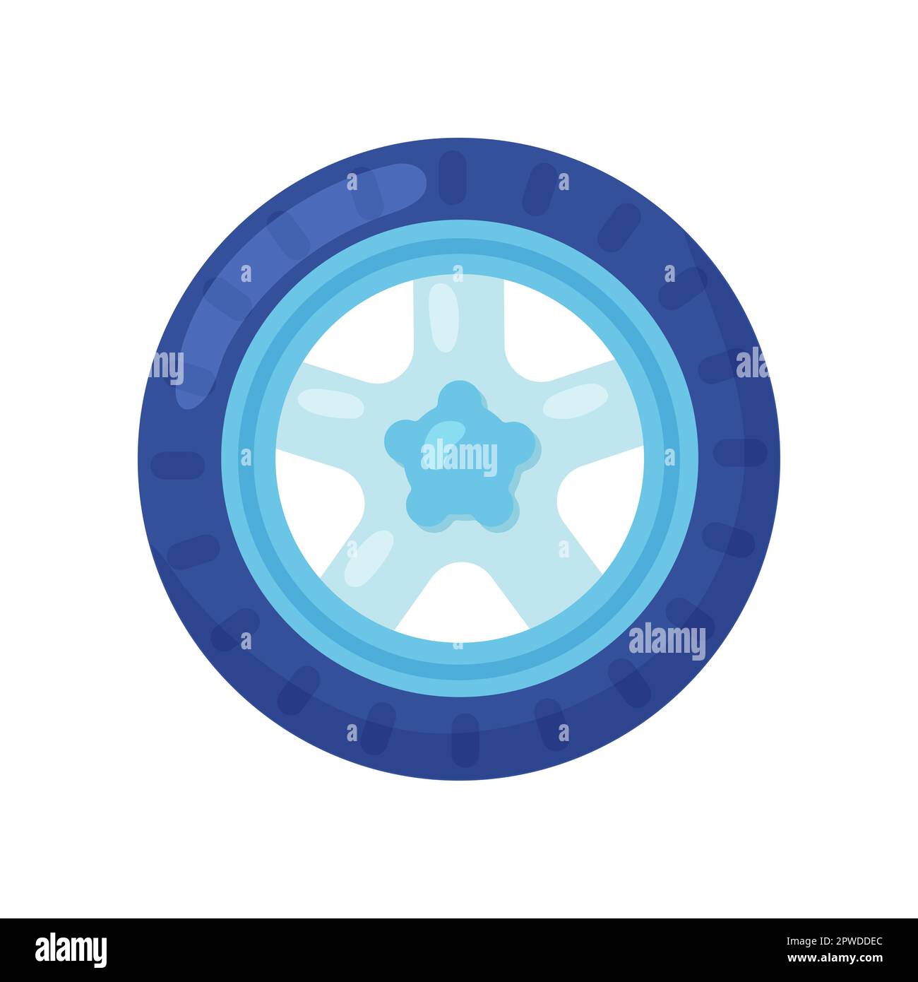 Blue tire or wheel for cars vector illustration Stock Vector Image ...