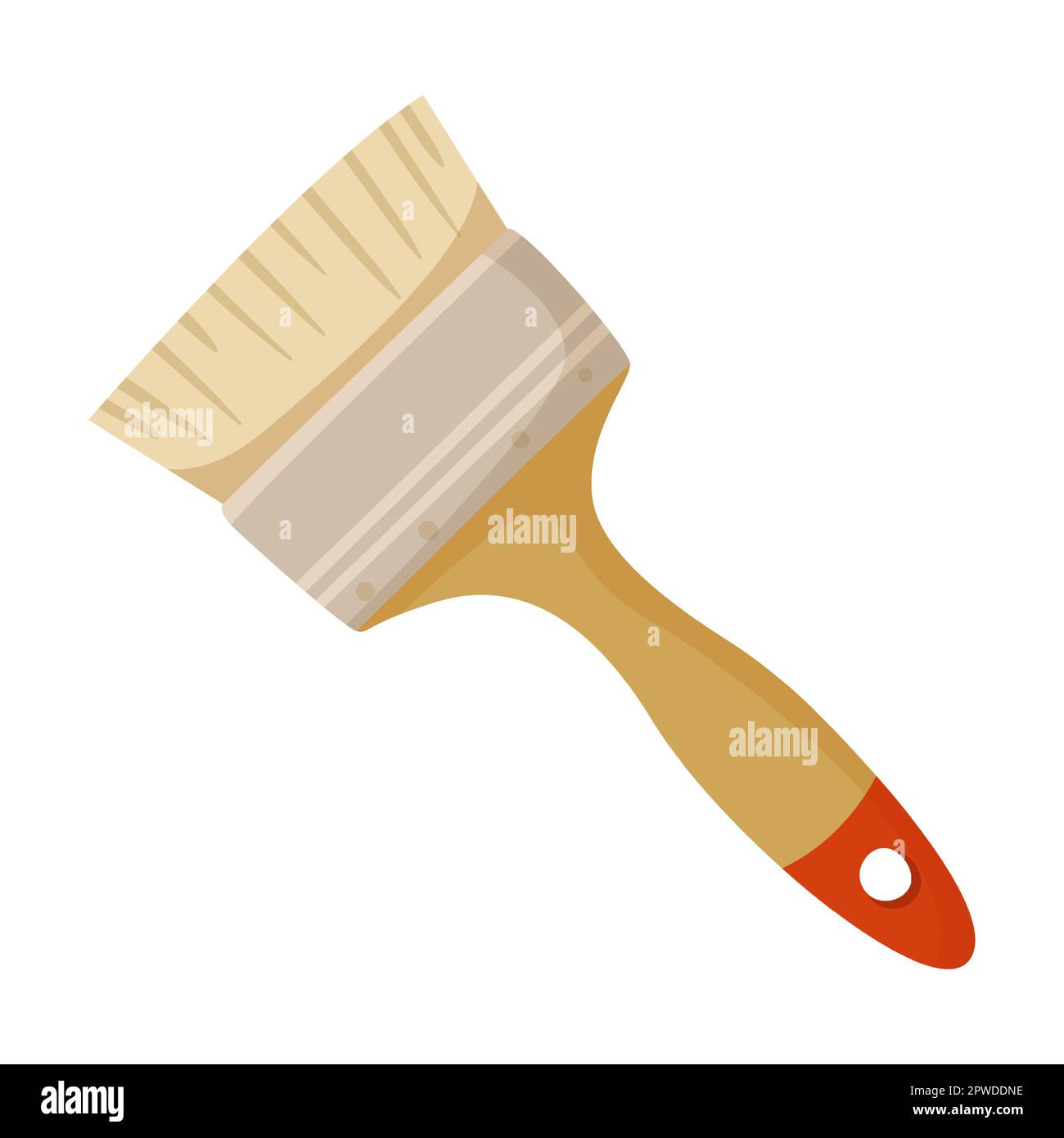 wide brush, Construction instrument, cartoon illustration. Building ...