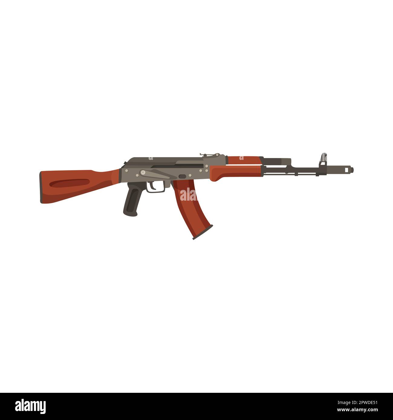 Colorful Kalashnikov gun cartoon illustration Stock Vector Image & Art ...