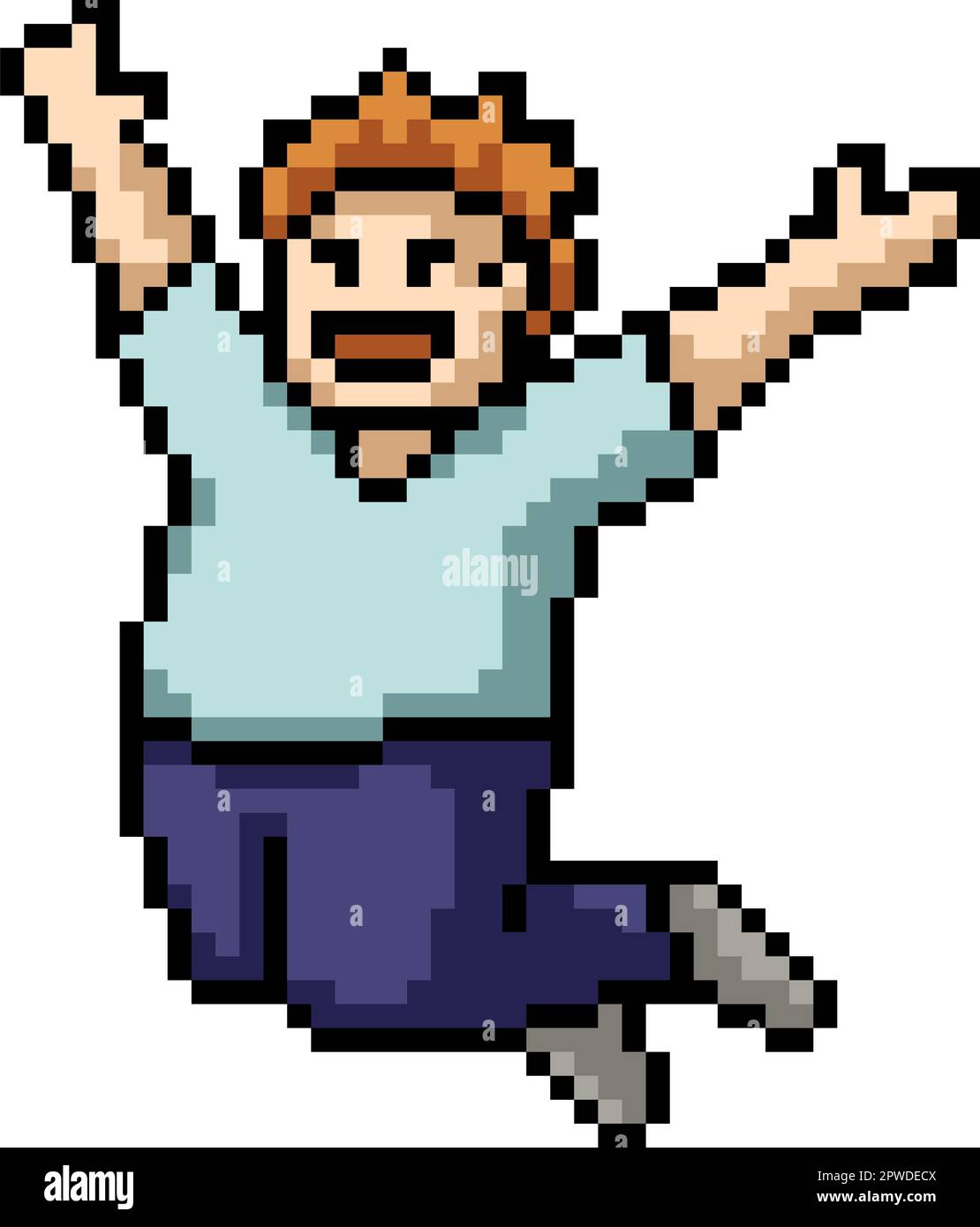 Happy man jump Stock Vector Images - Alamy