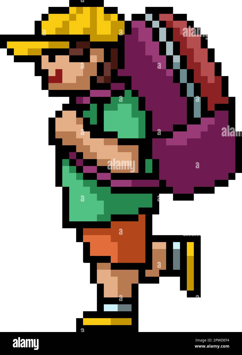 pixel art of man travel backpack Stock Vector Image & Art - Alamy