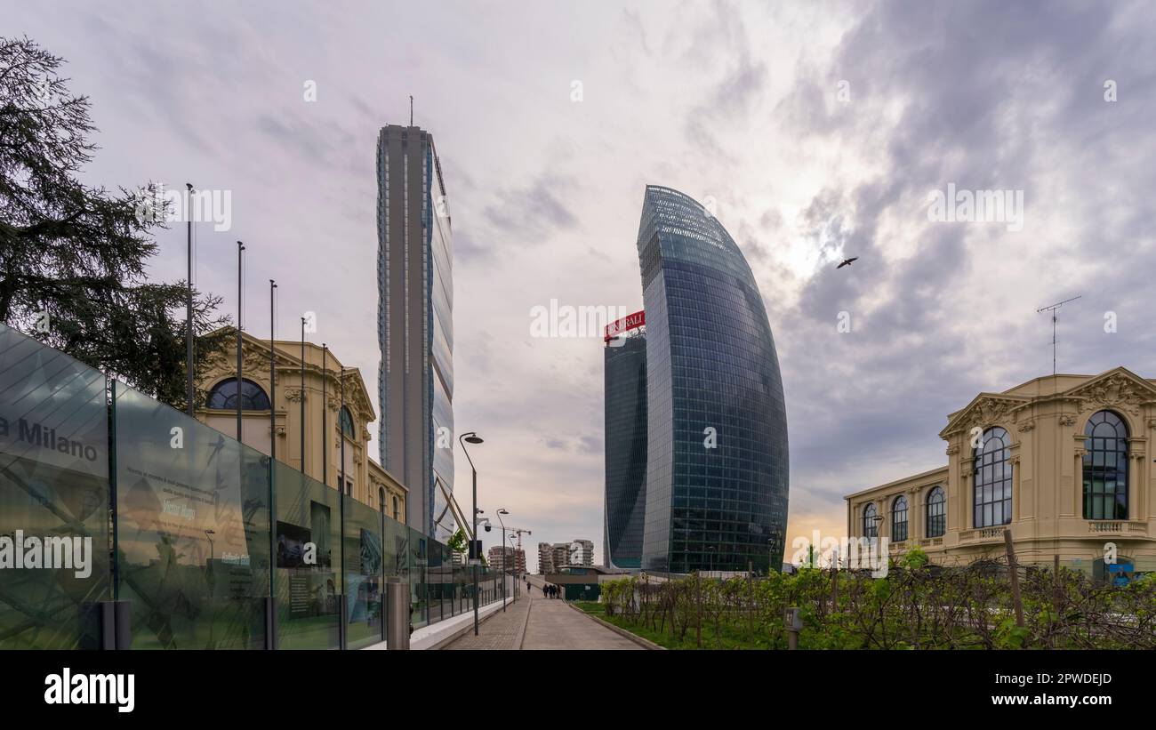 Milan,Italy-April 23th 2023-CityLife is a residential, commercial and ...