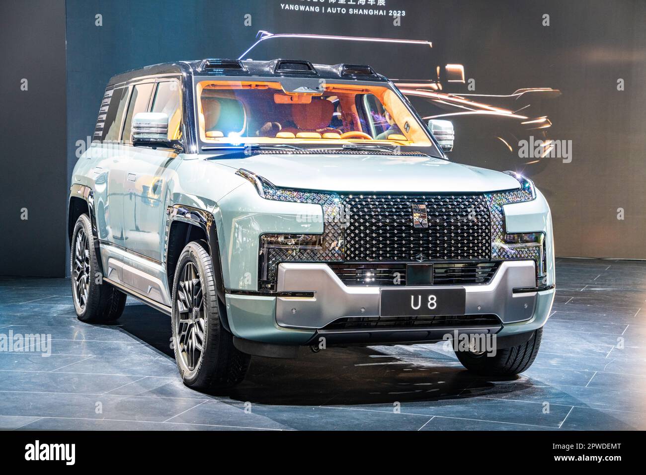 Yangwang U8 luxury off-road EV on display at the 2023 Shanghai Auto ...