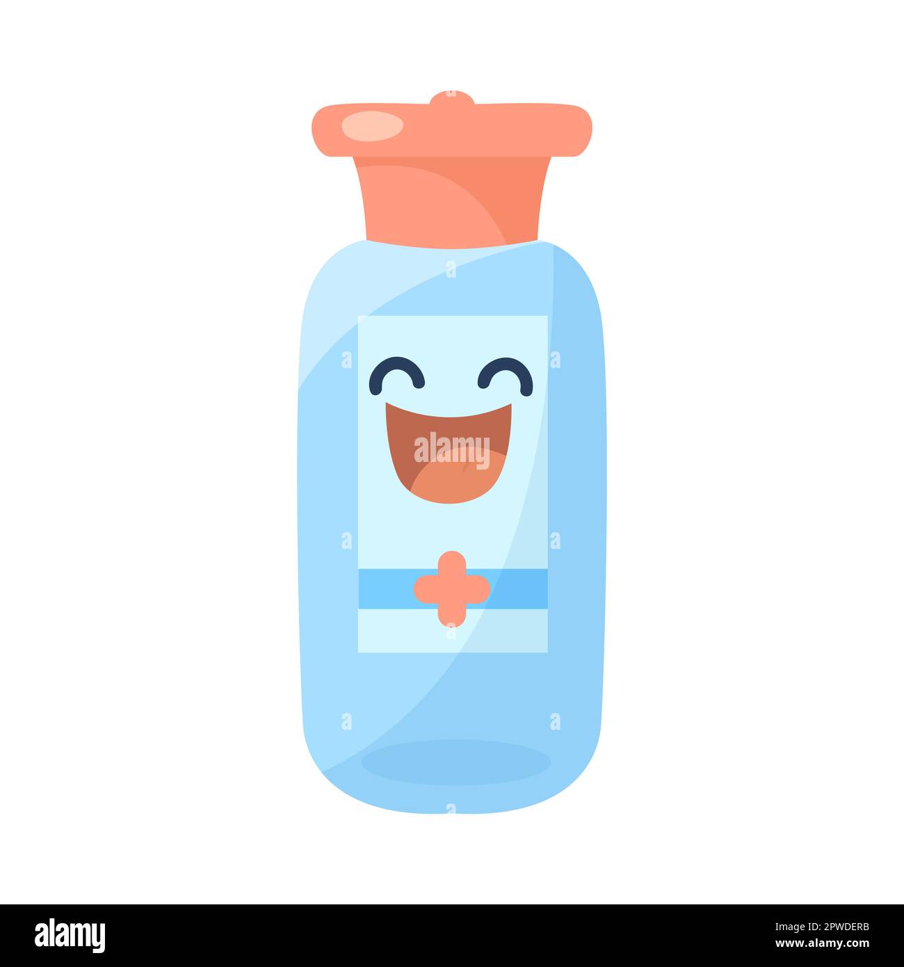 Funny bottle of sanitizer cartoon illustration Stock Vector Image & Art ...
