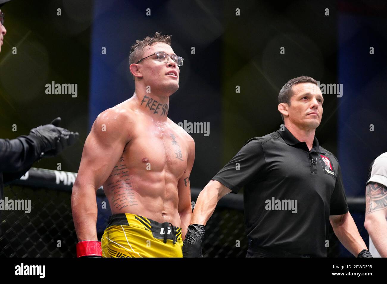 LAS VEGAS, NV - April 29: Caio Borralho in a Middleweight bout at UFC ...