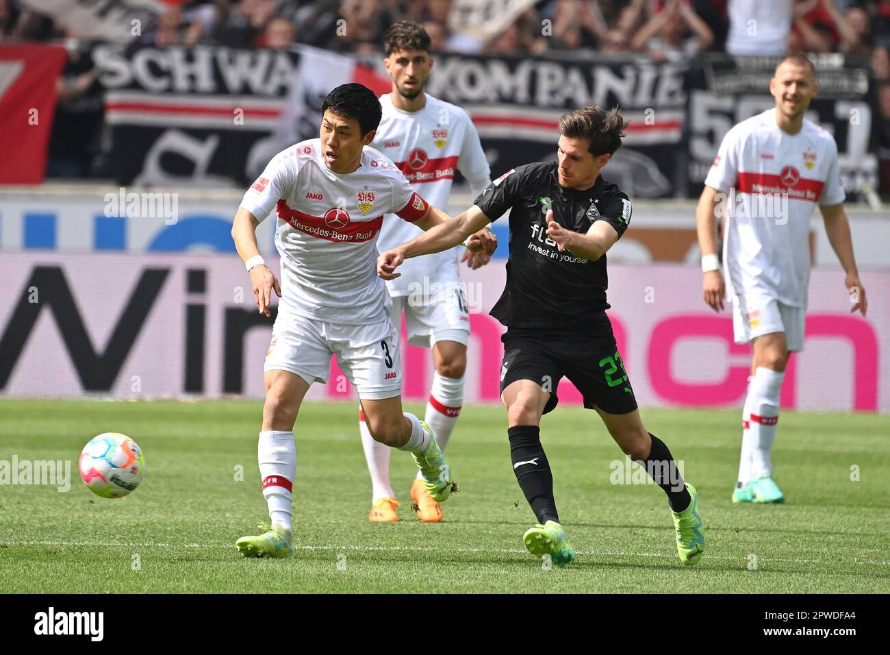 Stuttgart, Deutschland. 29th Apr, 2023. Wataru ENDO (VFB Stuttgart ...