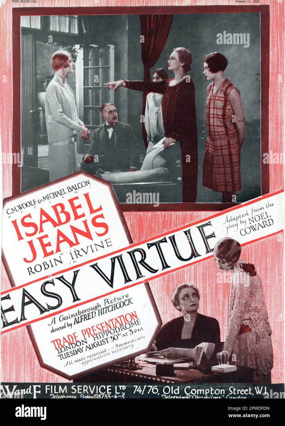 ISABEL JEANS in EASY VIRTUE 1927 director ALFRED HITCHCOCK adapted from ...