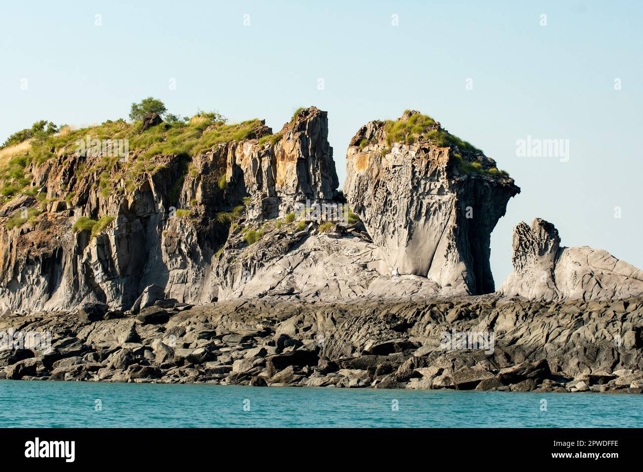 Siltstone Rocks near Umida Island, Kimberley Coast, Wa, Australia Stock ...