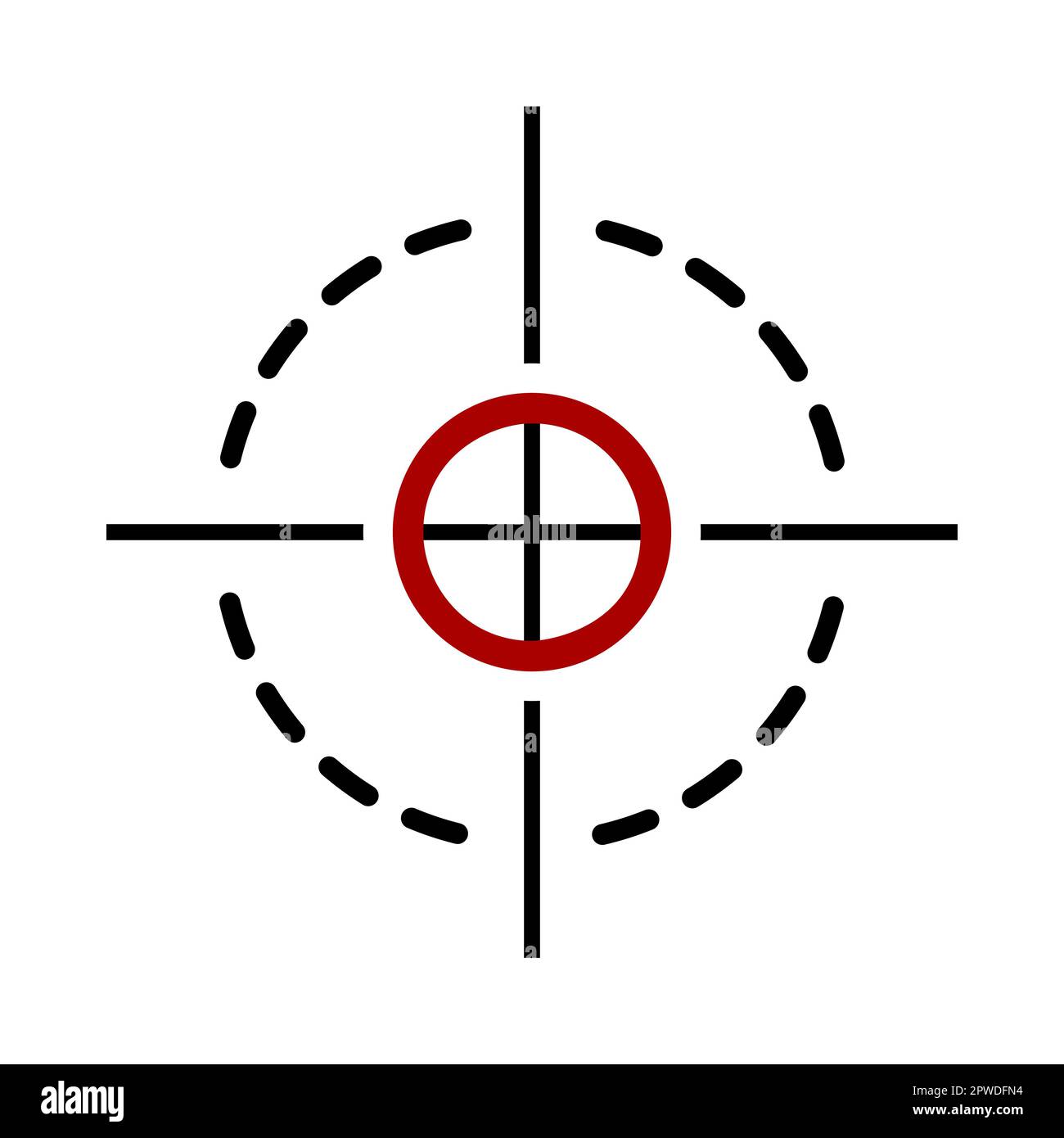 Crosshair or weapon viewfinder cartoon illustration Stock Vector Image ...