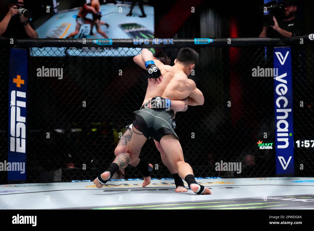 LAS VEGAS, NV - April 29: Song Yadong and Ricky Simon fight in a ...