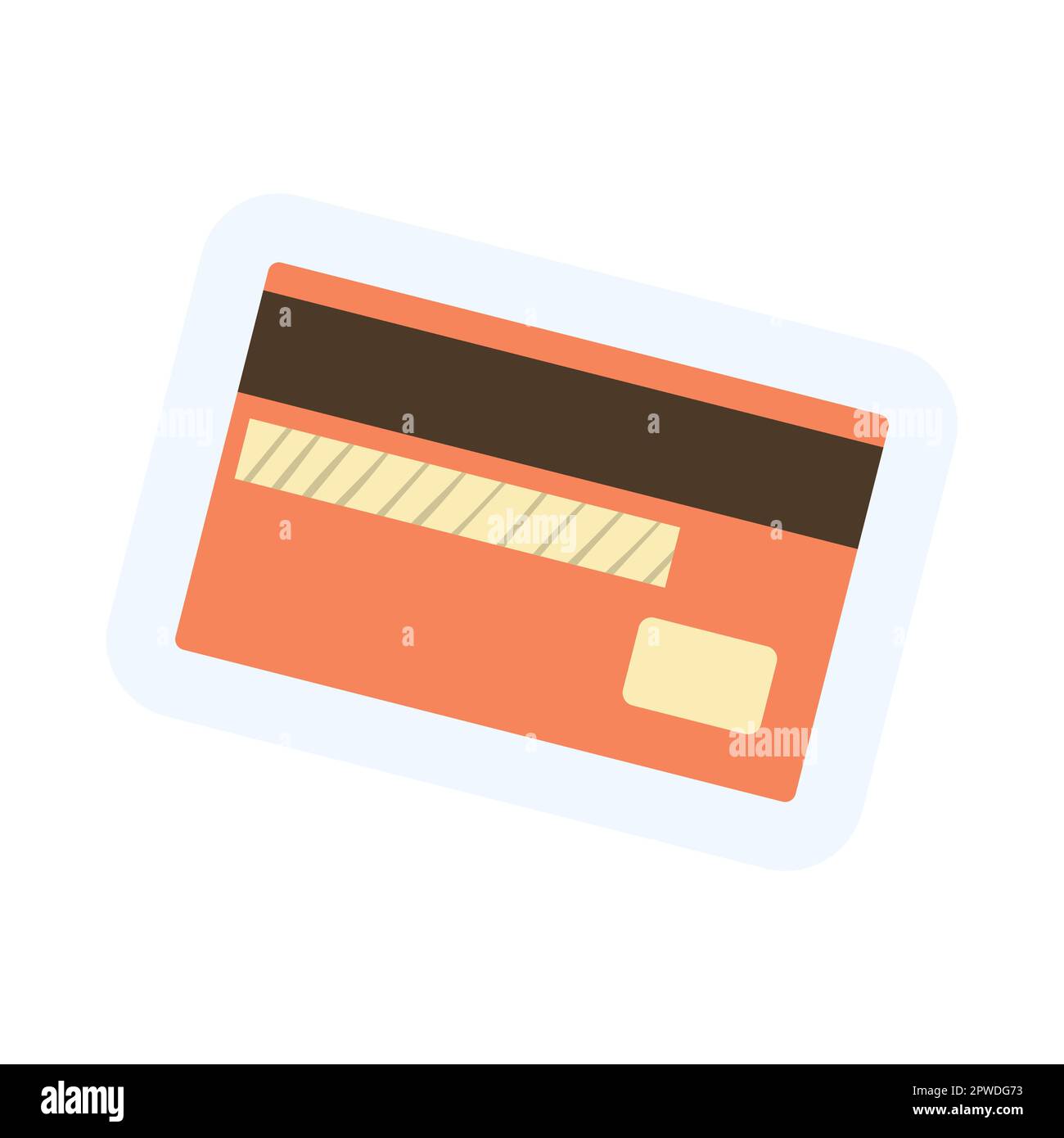 Red credit card for online shopping sticker cartoon illustration Stock ...