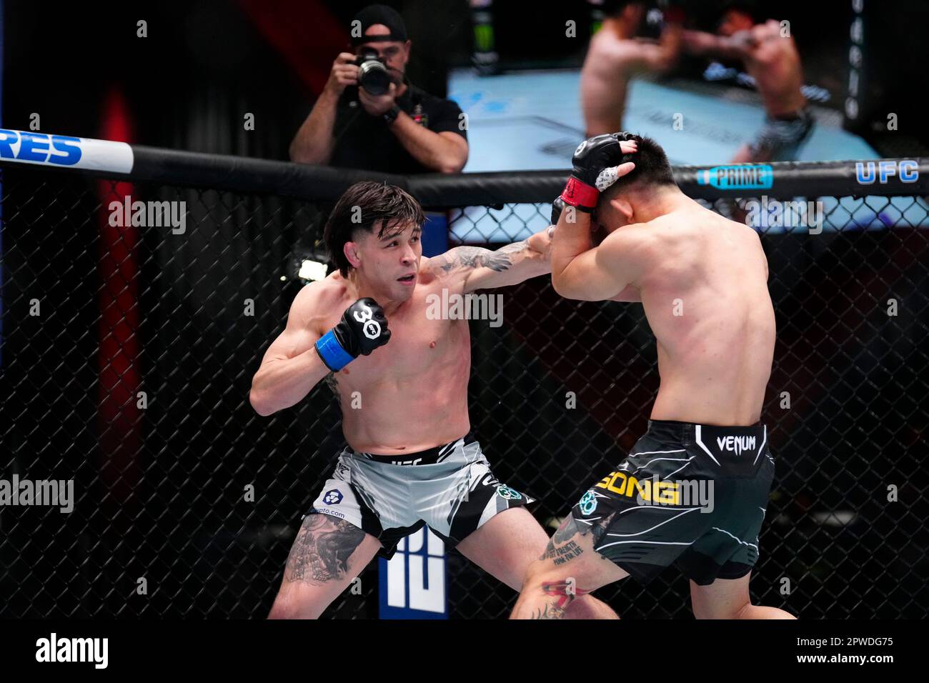 LAS VEGAS, NV - April 29: Song Yadong and Ricky Simon fight in a ...