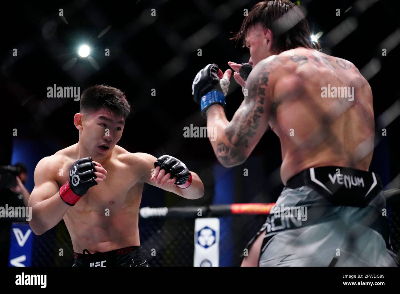 LAS VEGAS, NV - April 29: Song Yadong and Ricky Simon fight in a ...