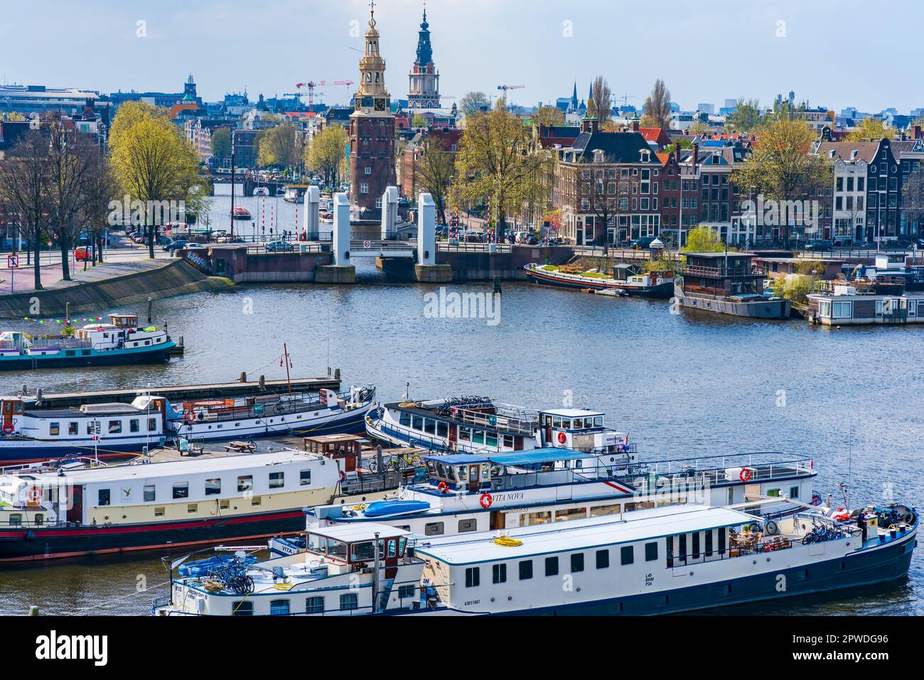 AMSTERDAM, HOLLAND - APRIL 18 2023:Oosterdock (Eastern Dock) is a former wet dock in Amsterdam ...