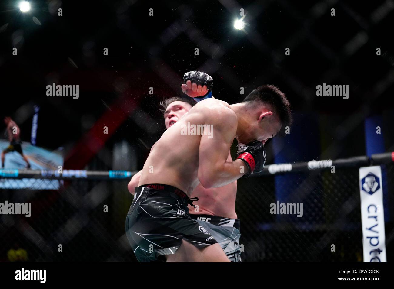LAS VEGAS, NV - April 29: Song Yadong and Ricky Simon fight in a ...