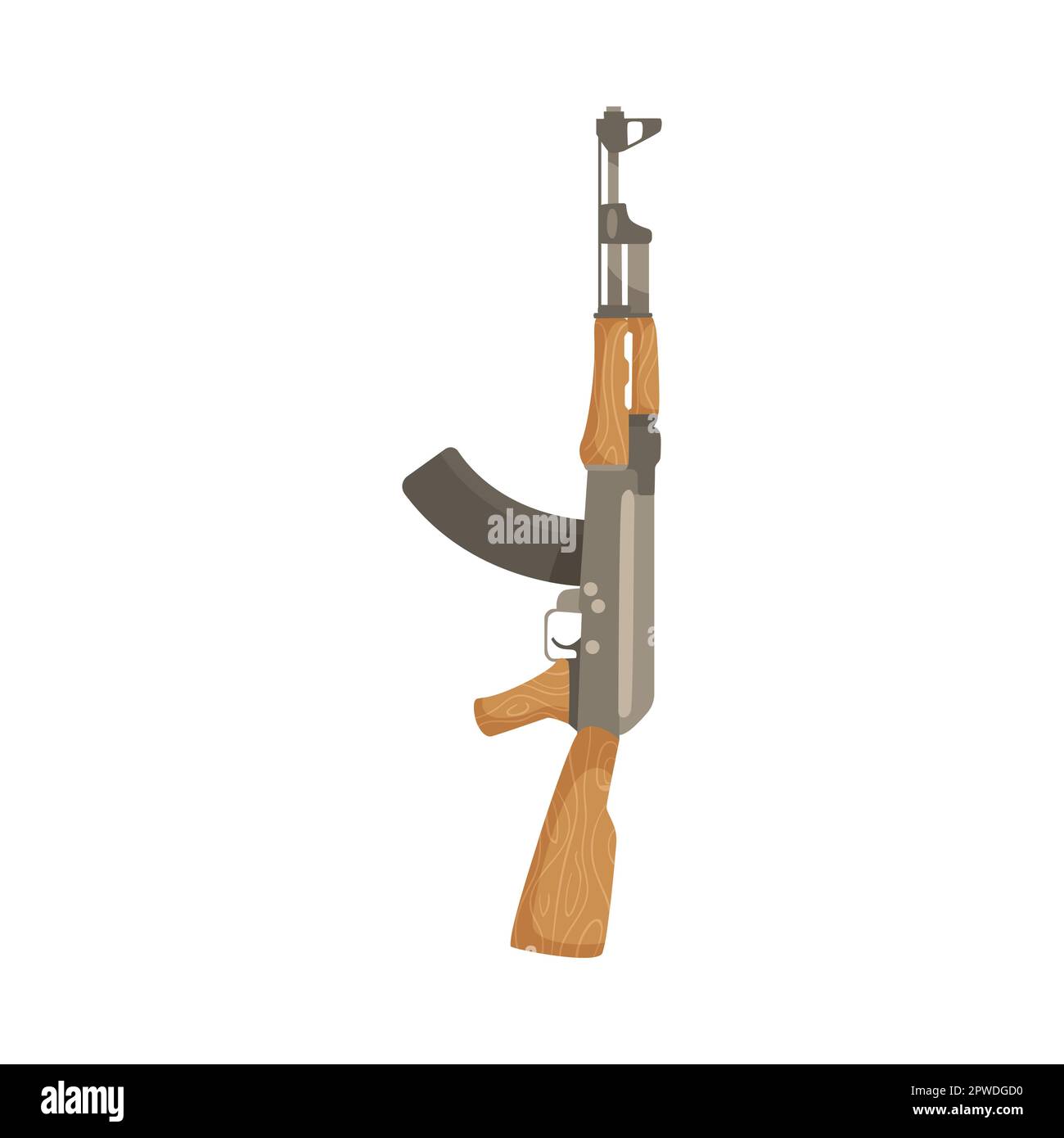 Rifle or machine gun for war or battle cartoon illustration Stock ...