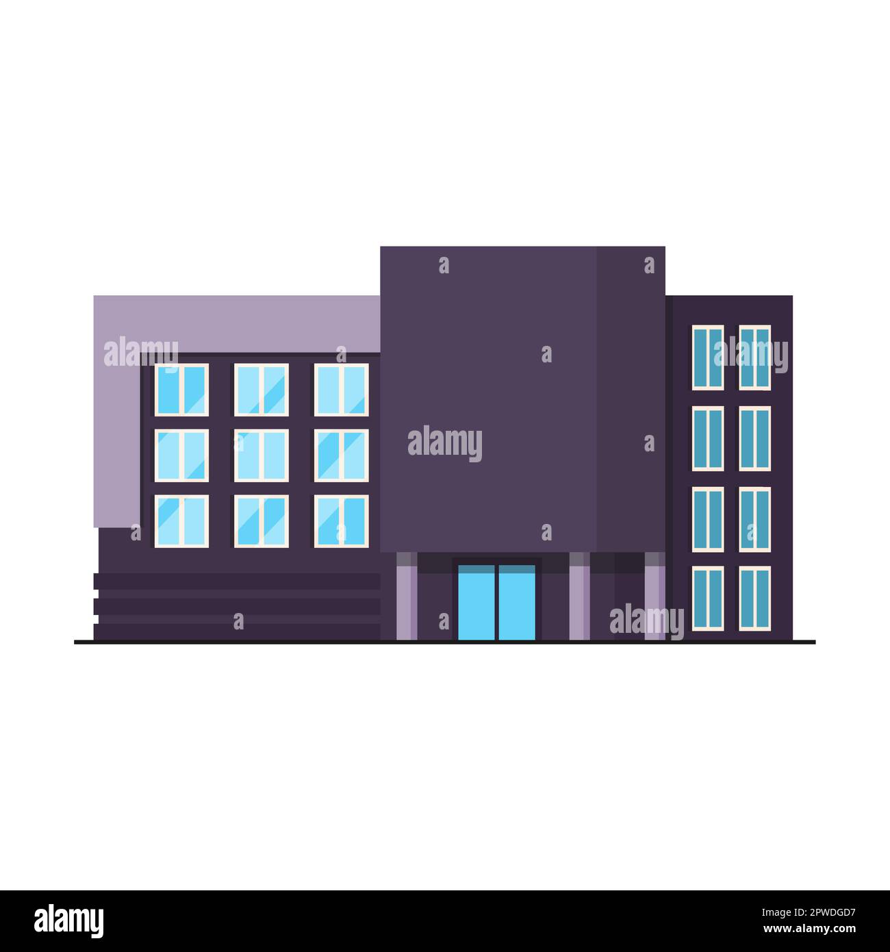 Exterior of modern library Cut Out Stock Images & Pictures - Alamy