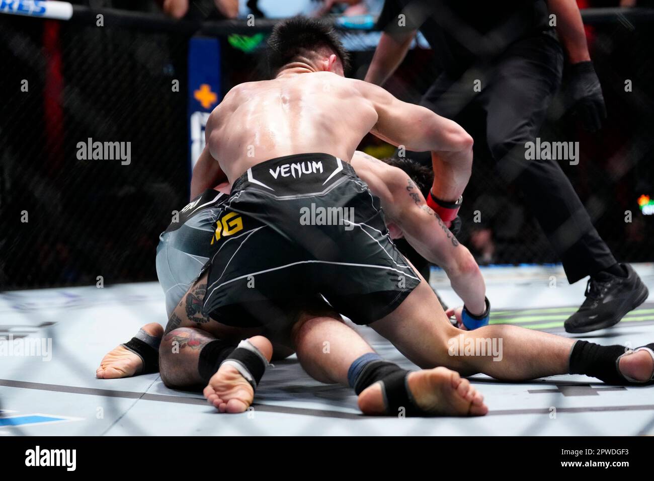 LAS VEGAS, NV - April 29: Song Yadong and Ricky Simon fight in a ...