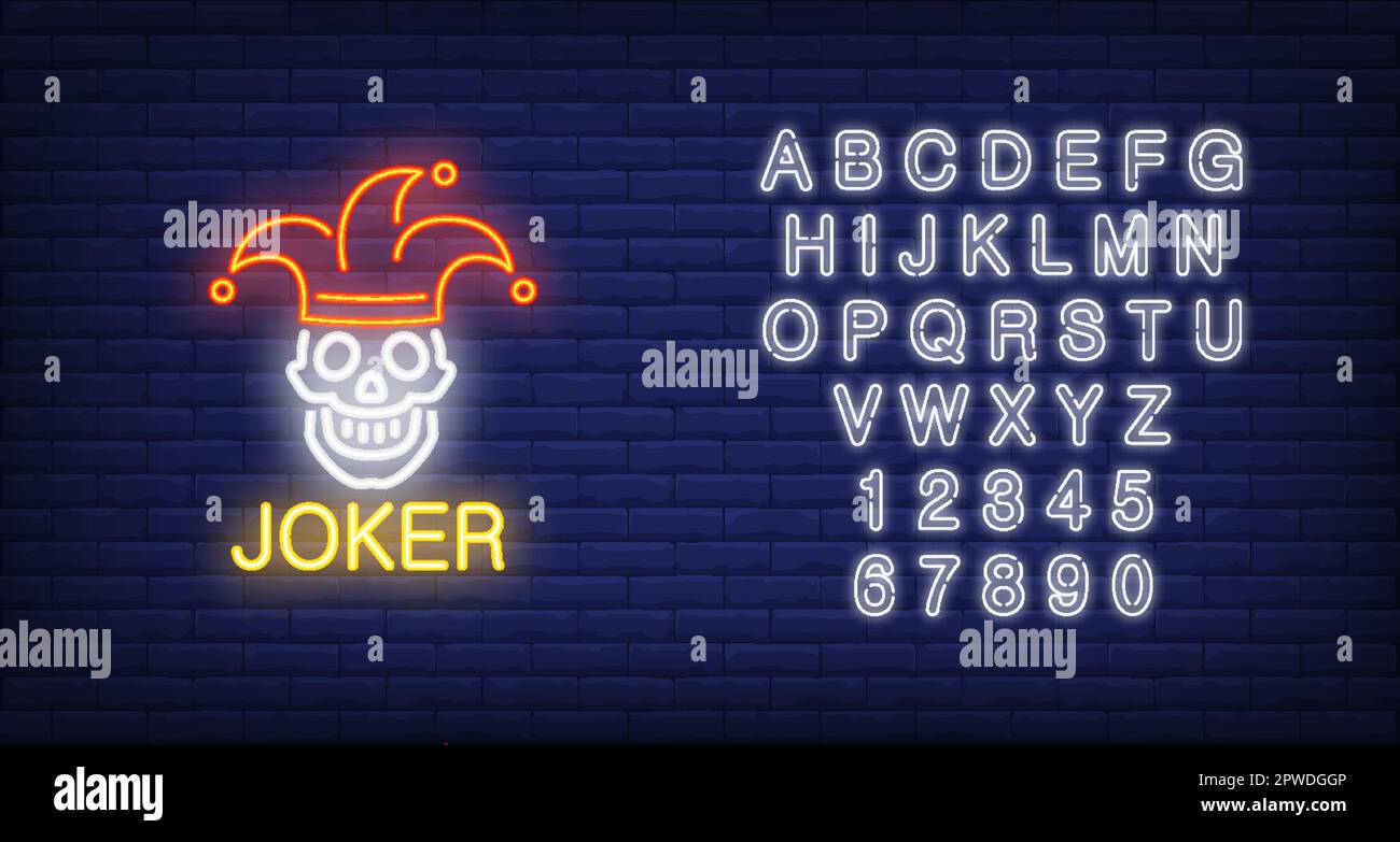 Joker neon sign Stock Vector Image & Art - Alamy