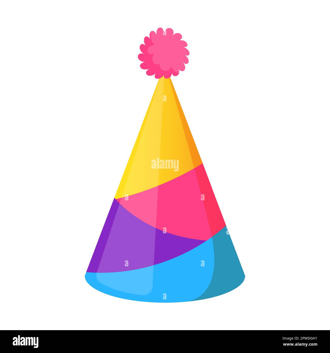 Cone colorful cap with bright color inserts for happy birthday party ...