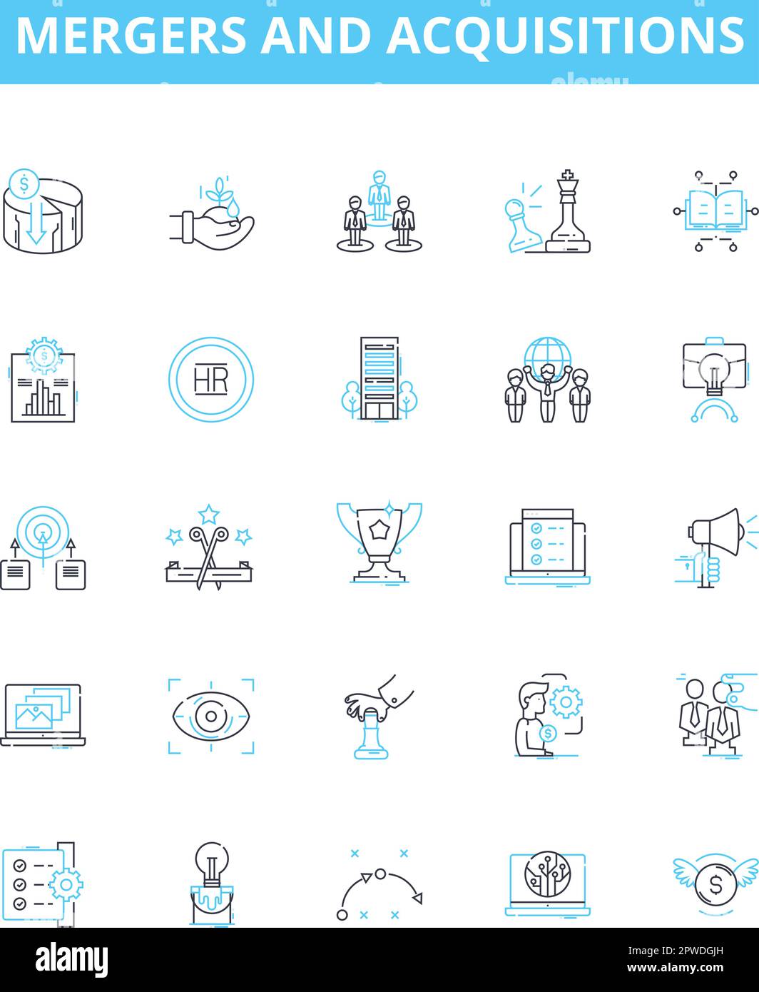Mergers and acquisitions vector line icons set. Mergers, Acquisitions ... Mergers and acquisitions vector line icons set. Mergers, Acquisitions ...