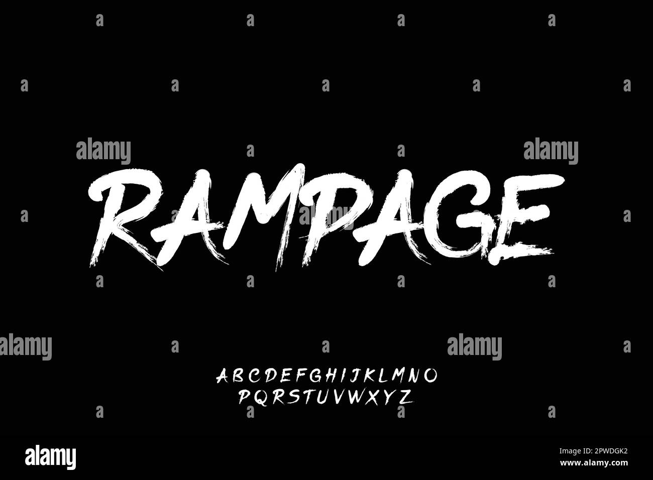 Creative dirty brush stroke font vector Stock Vector Image & Art - Alamy