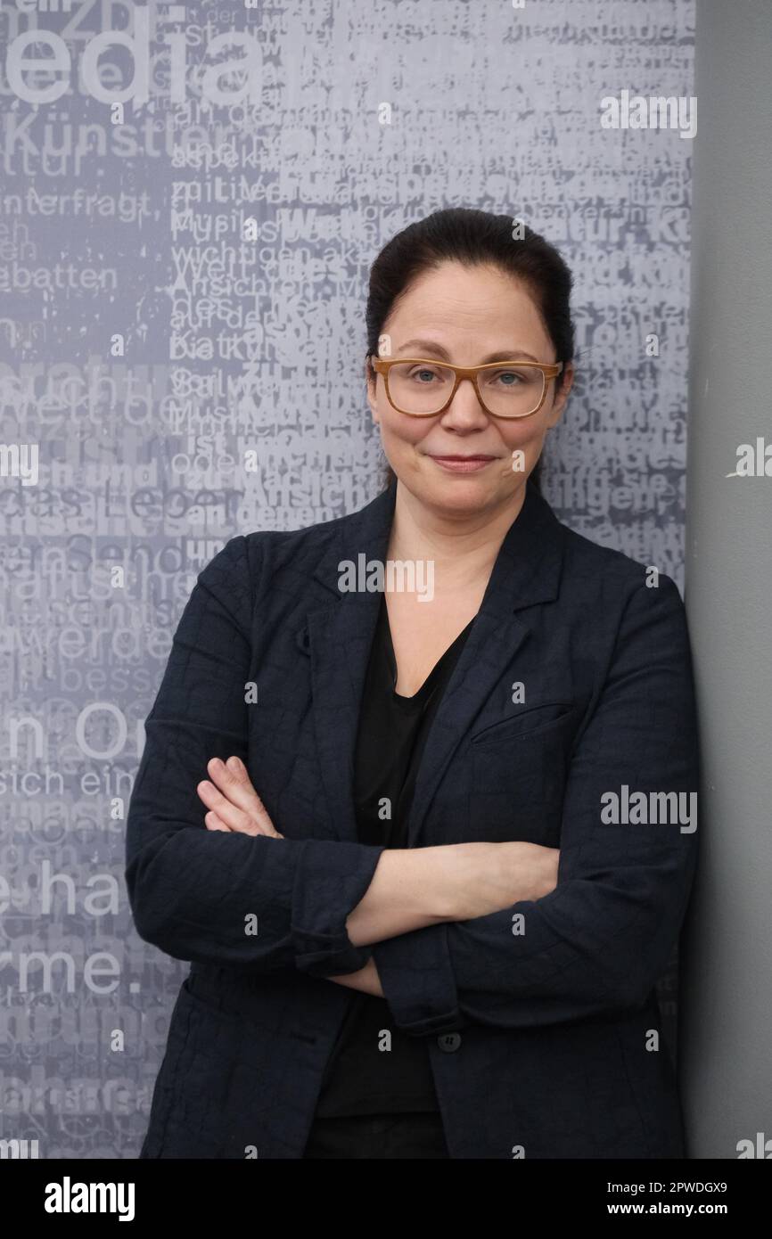 Leipzig, Germany. 29th Apr, 2023. Thea Dorn, German writer, literary ...