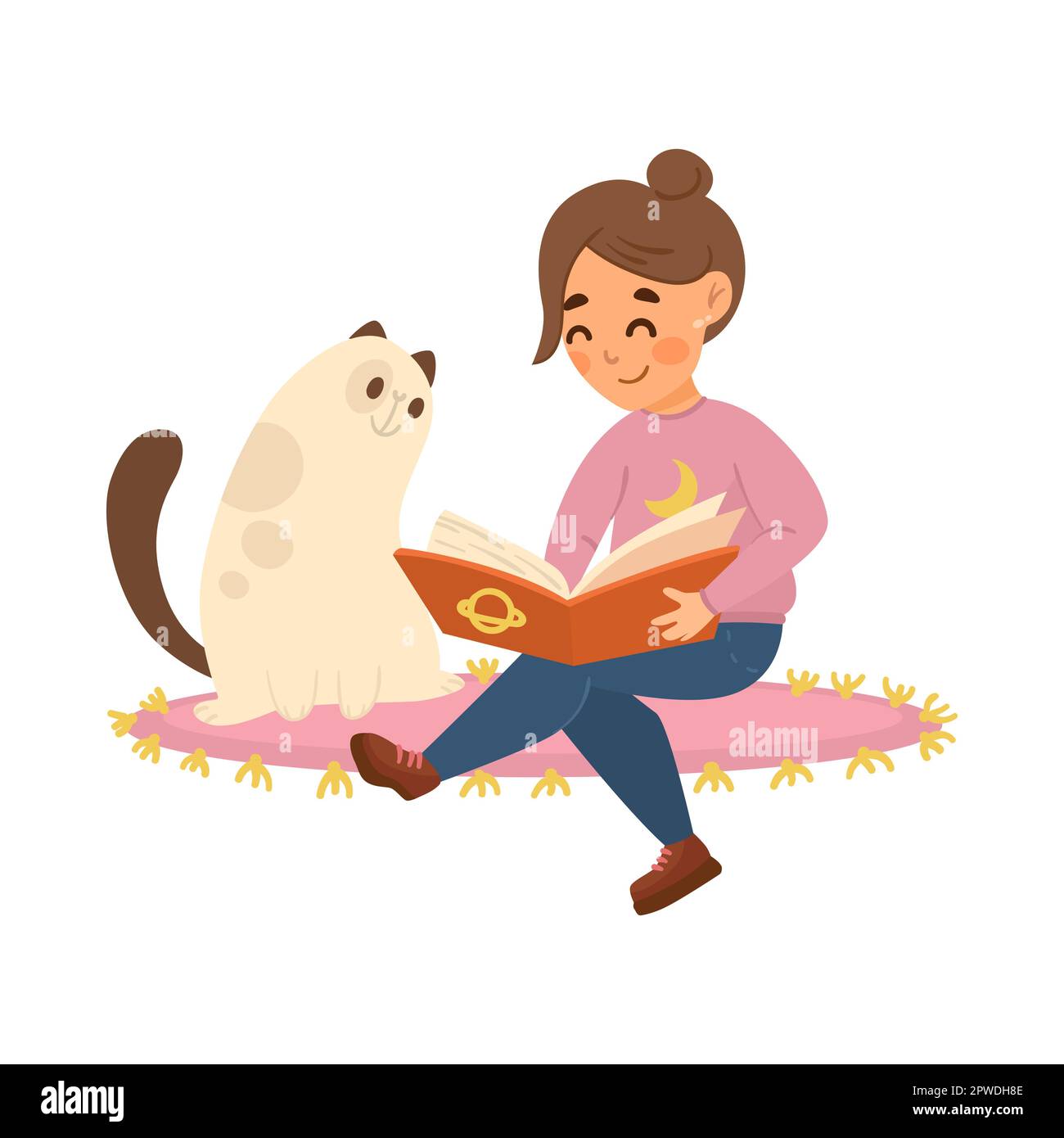 Cat reader Stock Vector Images - Alamy