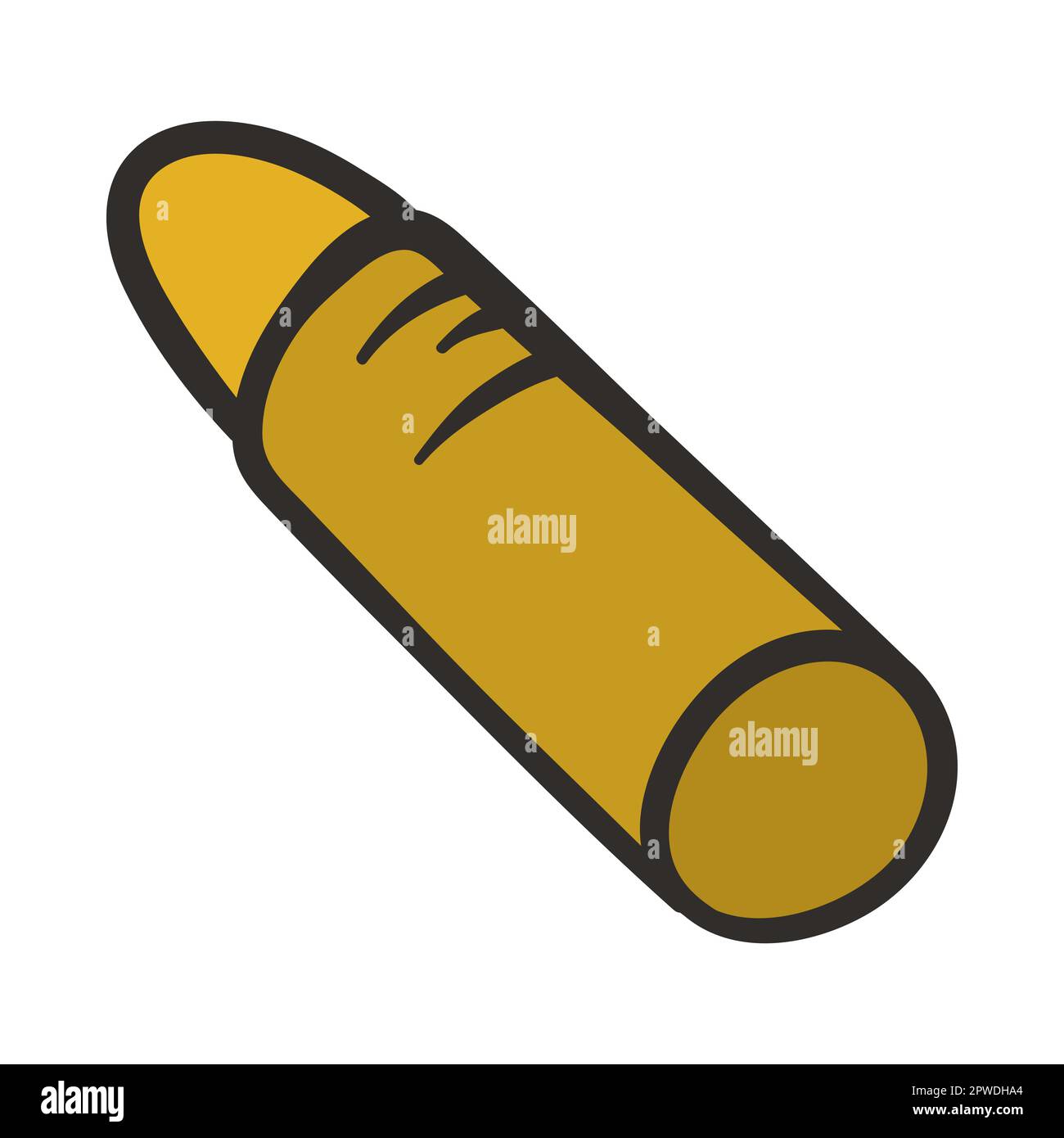 Military gold bullet doodle cartoon illustration Stock Vector Image ...