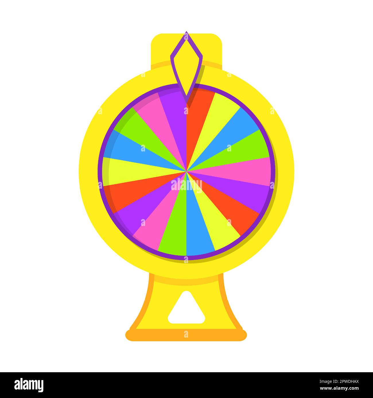 bright colorful Wheel of fortune on white background cartoon vector ...