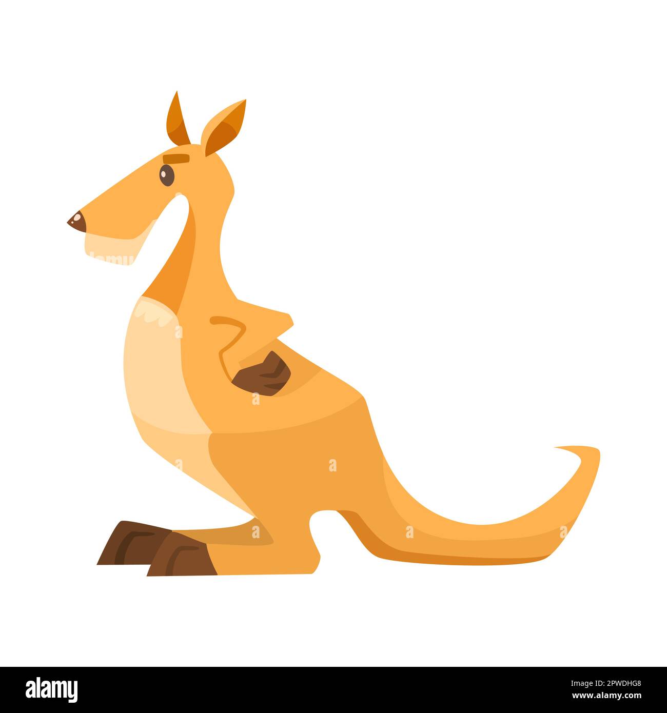 Cute angry kangaroo cartoon character vector illustration Stock Vector Image & Art - Alamy