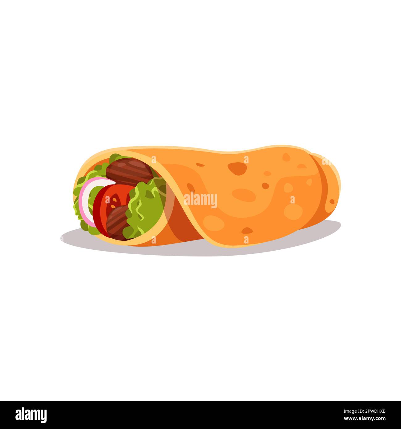 Colorful shawarma cartoon illustration Stock Vector Image & Art - Alamy