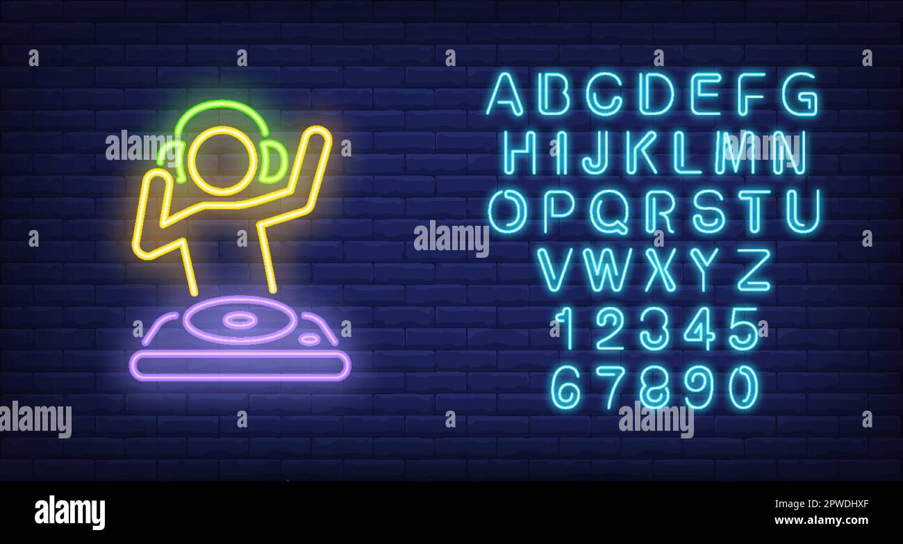 Dj in headphones mixer Stock Vector Images - Alamy