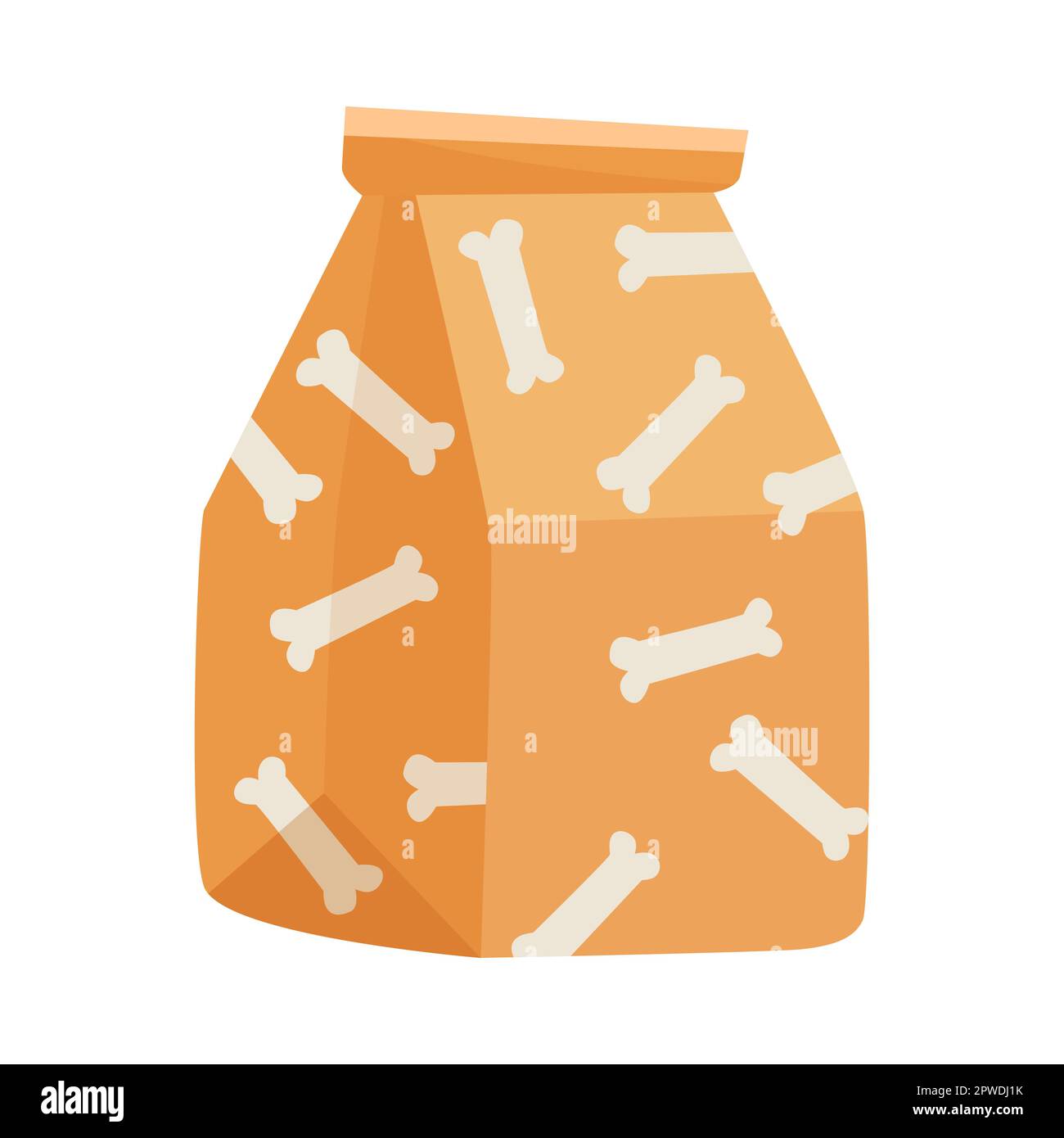 Dog food with bones on package cartoon illustration Stock Vector Image ...