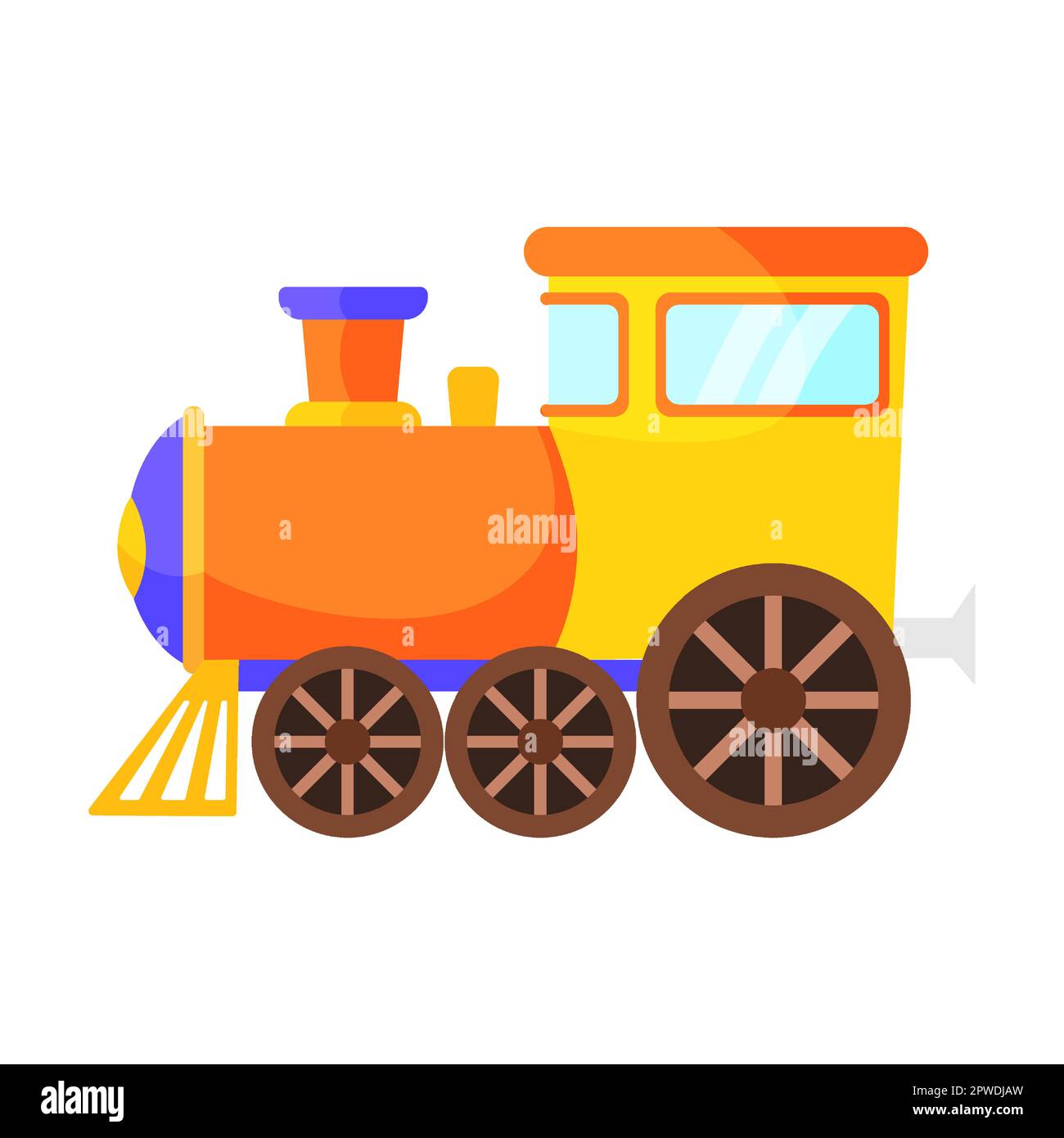 Cute locomotive, colorful alphabet train. Vector illustration of ...