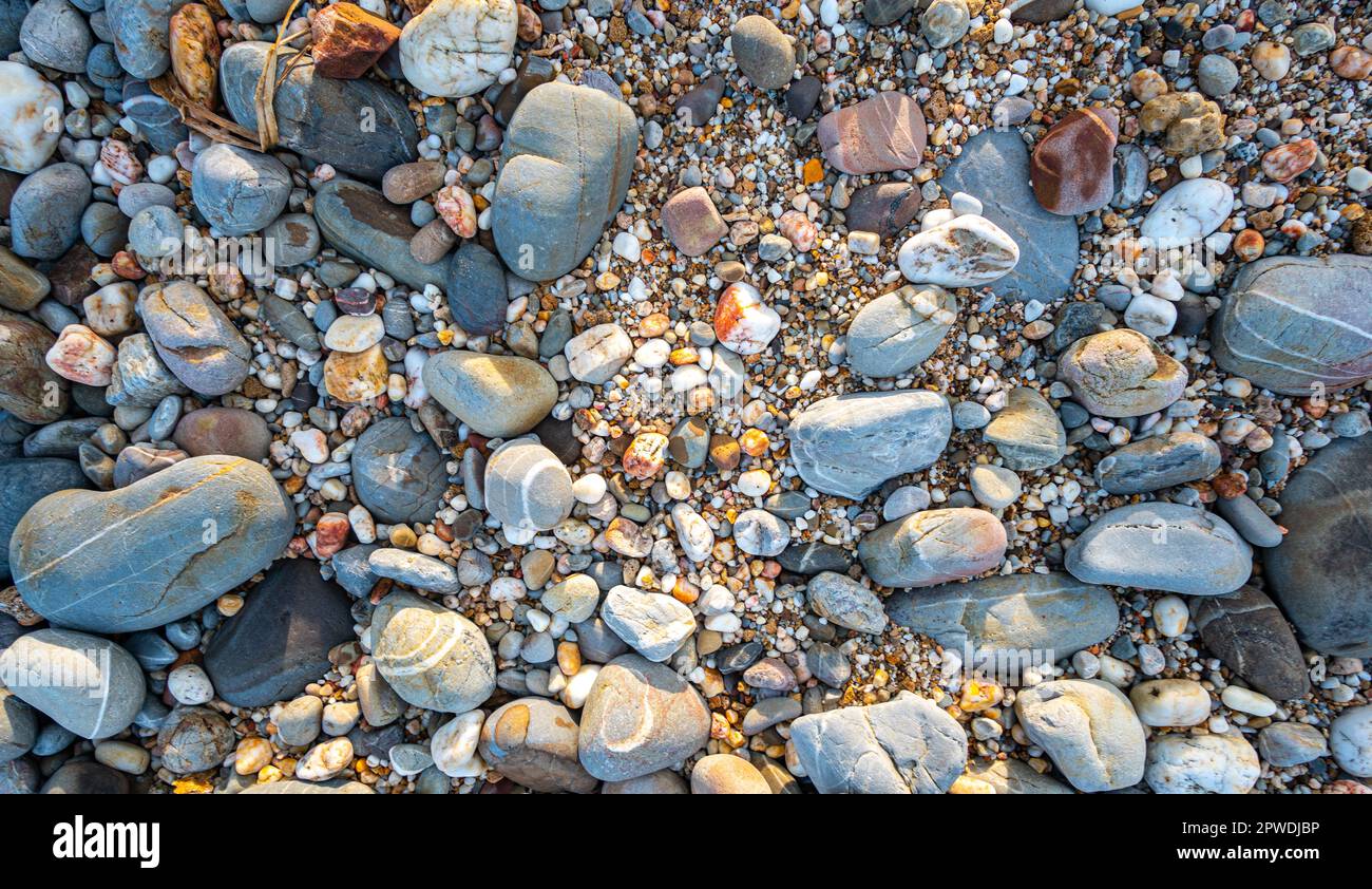 amazing to see on the beach is full of round rocks instead of sand ...