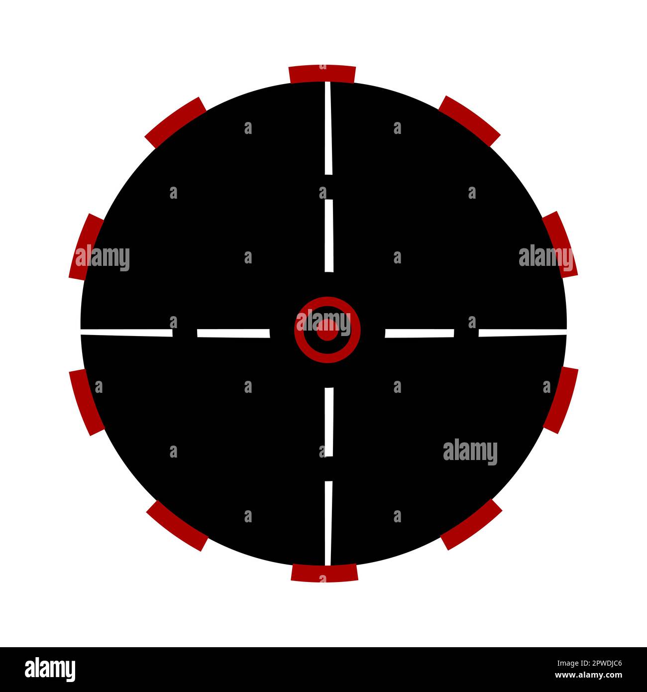 Black gun or rifle viewfinder cartoon illustration Stock Vector Image ...